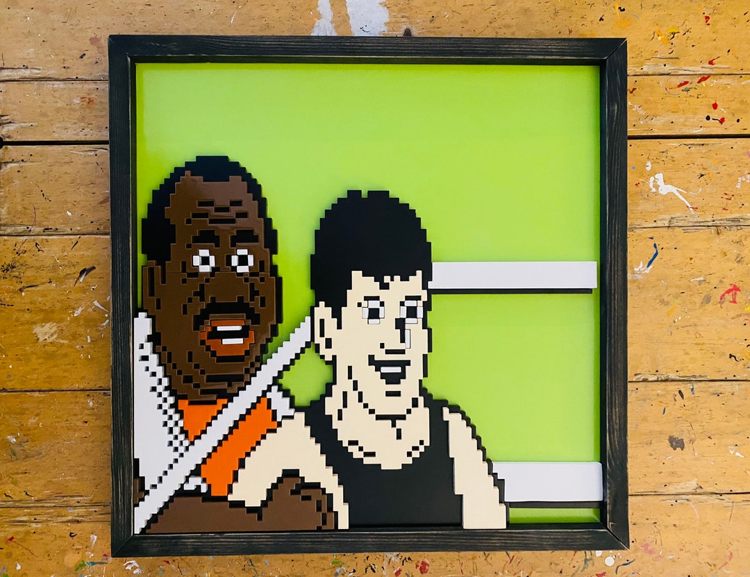 Little Mac With Trainer From Mike Tysons Punch Out Wooden Sign - Etsy