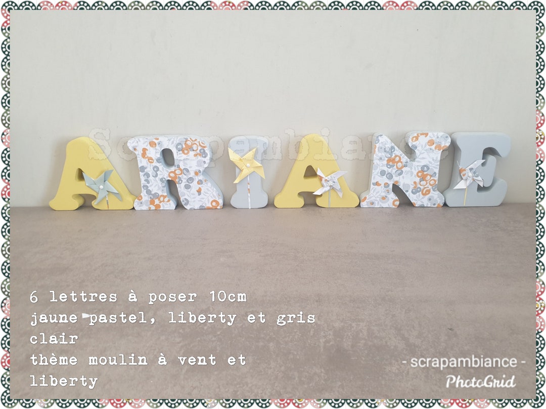 Wooden First Name Letter to Put, Baby Letter, Personalized First Name ...