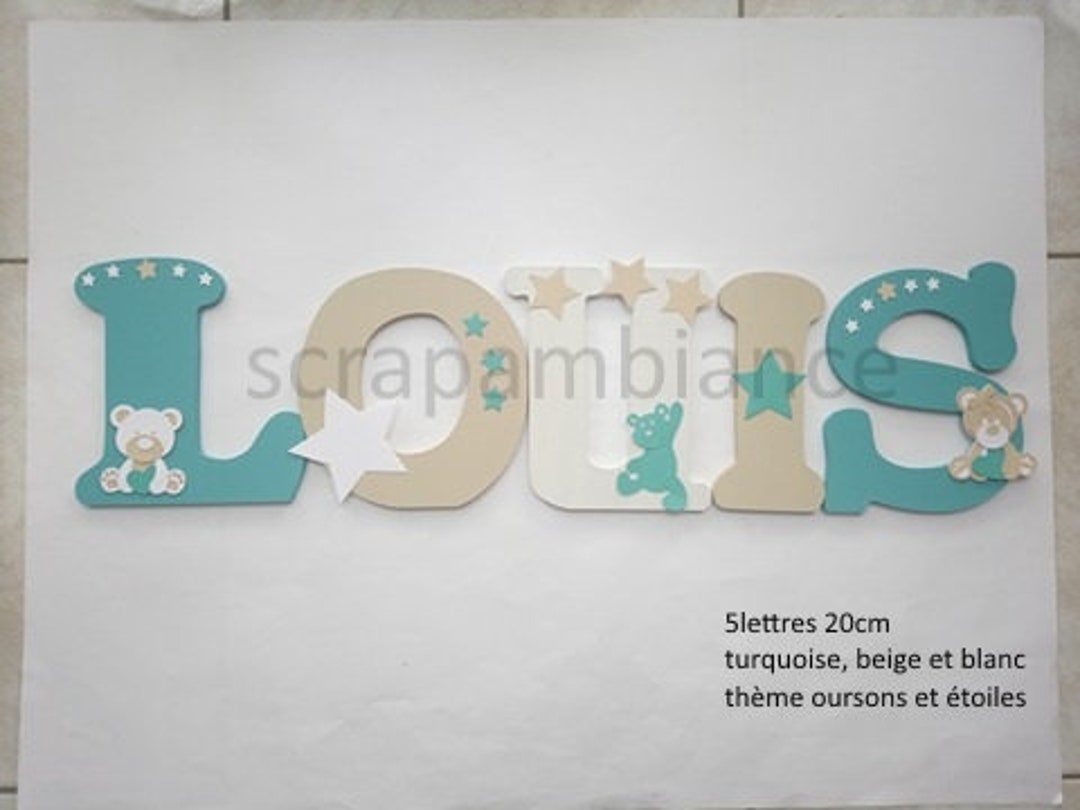 Wooden First Name Letter, Baby Room Letter, Room Decoration Letter ...