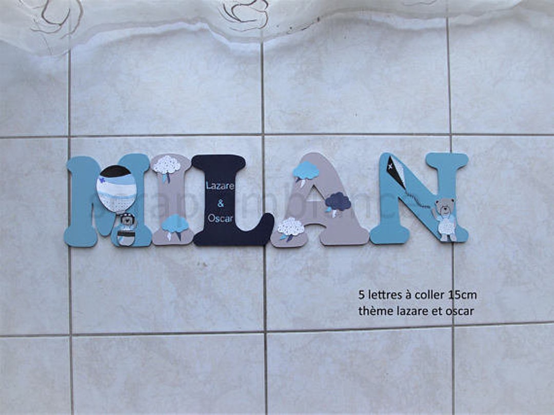 Wooden First Name Letter, Baby Letter, Personalized First Name, Birth ...