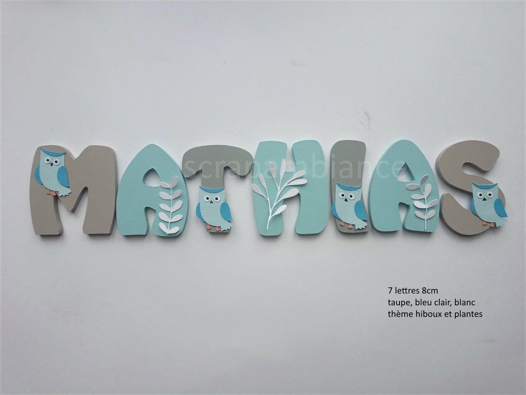 Wooden First Name Letter / Personalized First Name / Baby Letter / Door ...