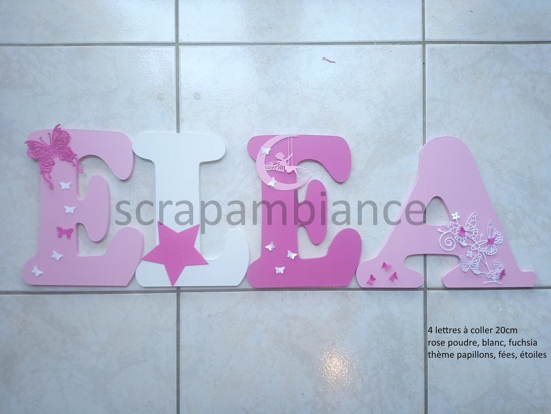 Wooden First Name Letter, Letter to Stick in Baby and Child's Room ...