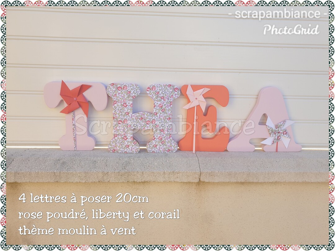 Wooden First Name Letter to Put, Baby Room Letter, First Name to Put ...