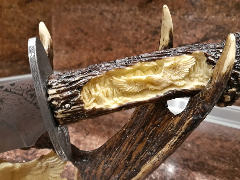 Hunting Knife Unique Blade Engraved Knife Unique Knife - Etsy