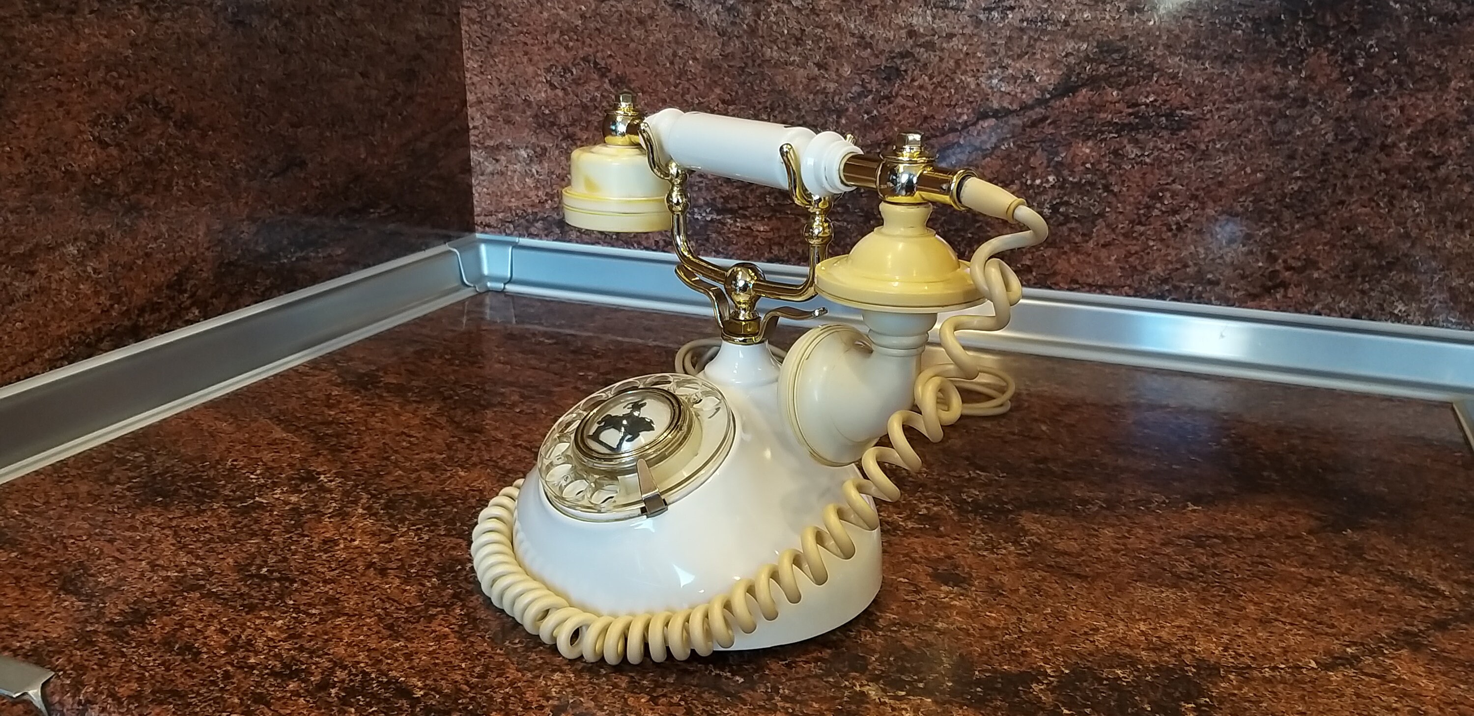 Vintage Rotary Phone Telephone Snow White Color Phone Retro - Etsy