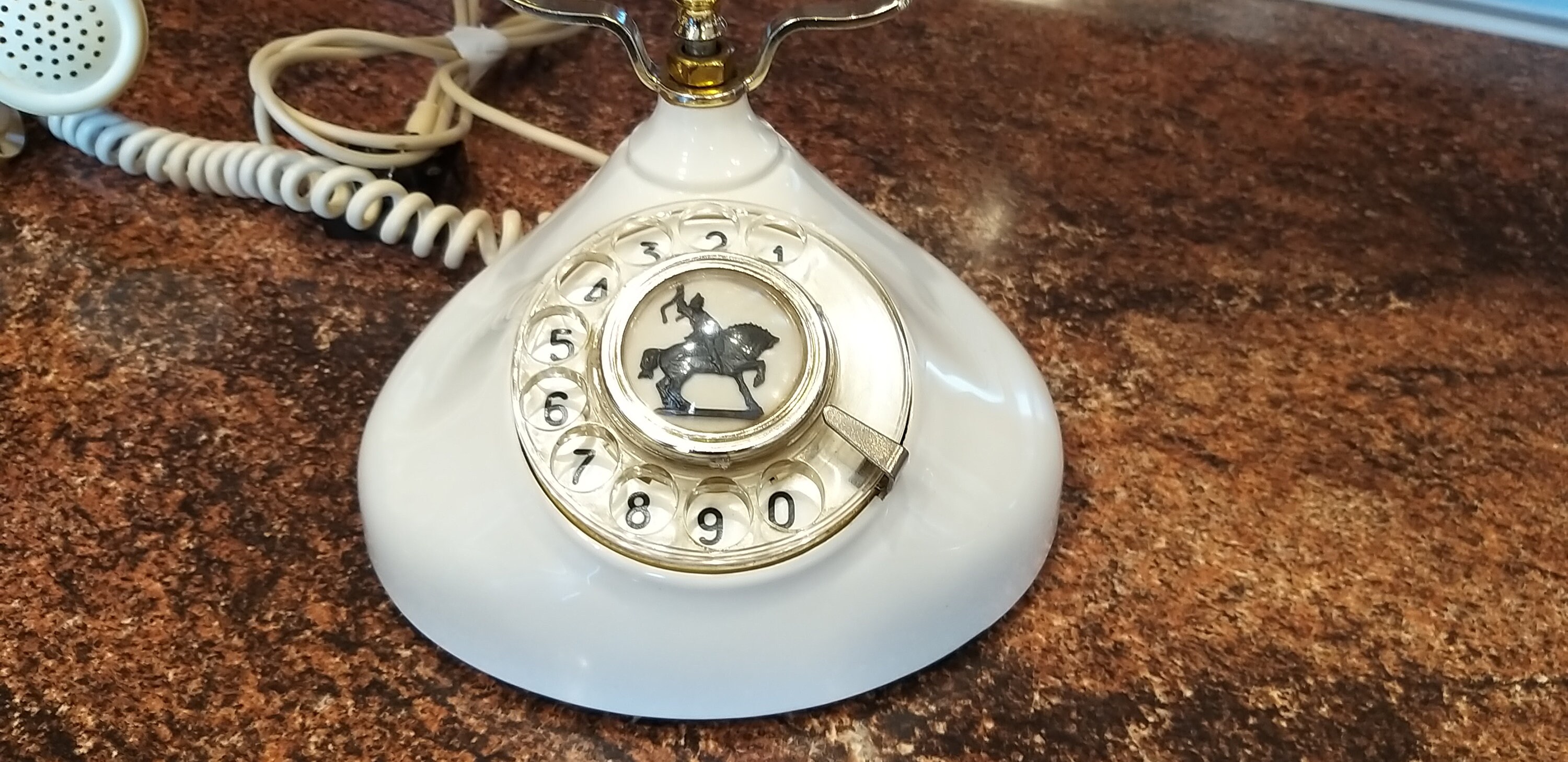 Vintage Rotary Phone Telephone Snow White Color Phone Retro - Etsy