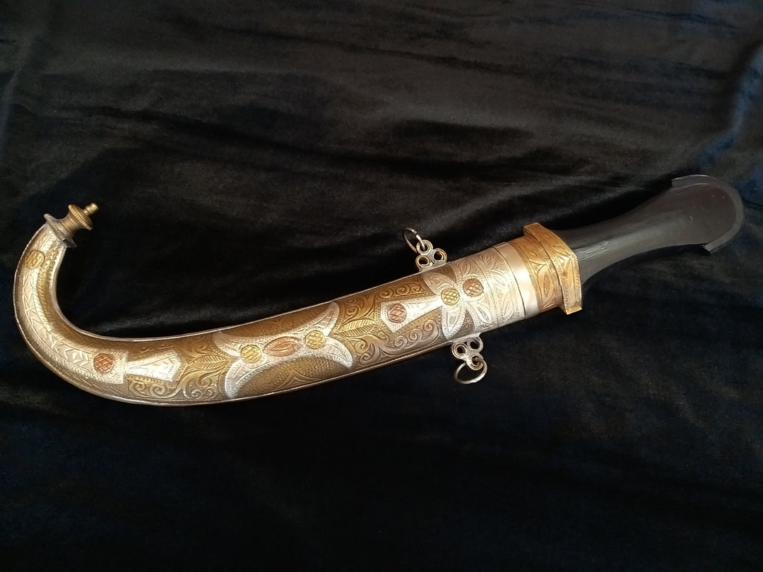 Vintage Knife Unique Blade Ceremonial Dagger Handmade Arabic Blade Rare ...