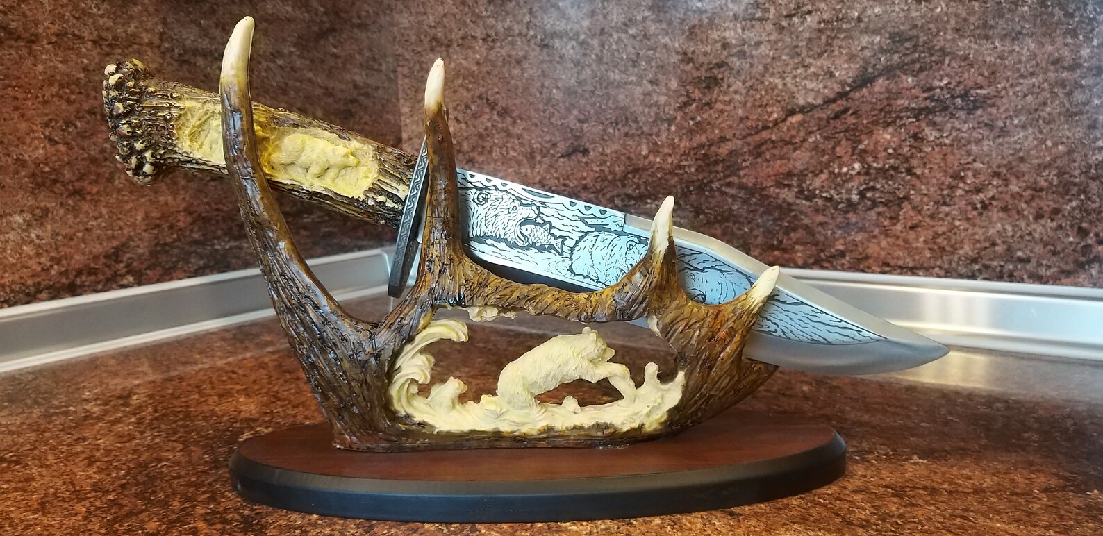 Hunting Knife Unique Blade Engraved Knife Unique Knife Handmade Knife ...