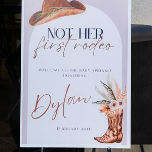 Not Her First Rodeo Baby Shower | Welcome Sign | Country Baby Shower ...