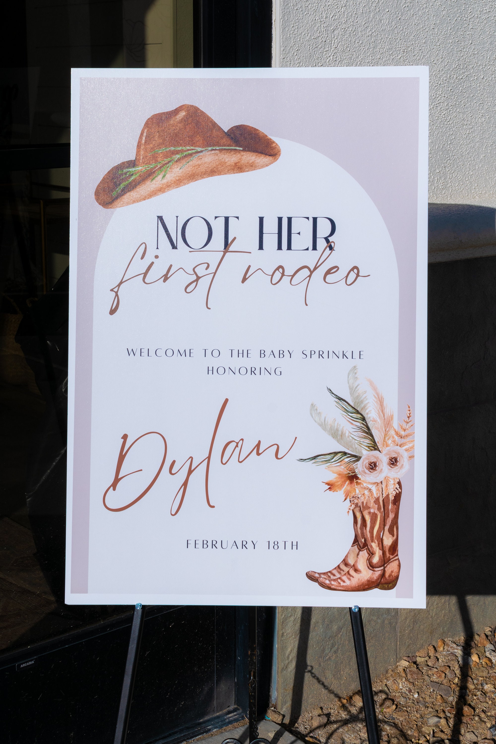 Not Her First Rodeo Baby Shower Welcome Sign Country Baby Shower Decor ...