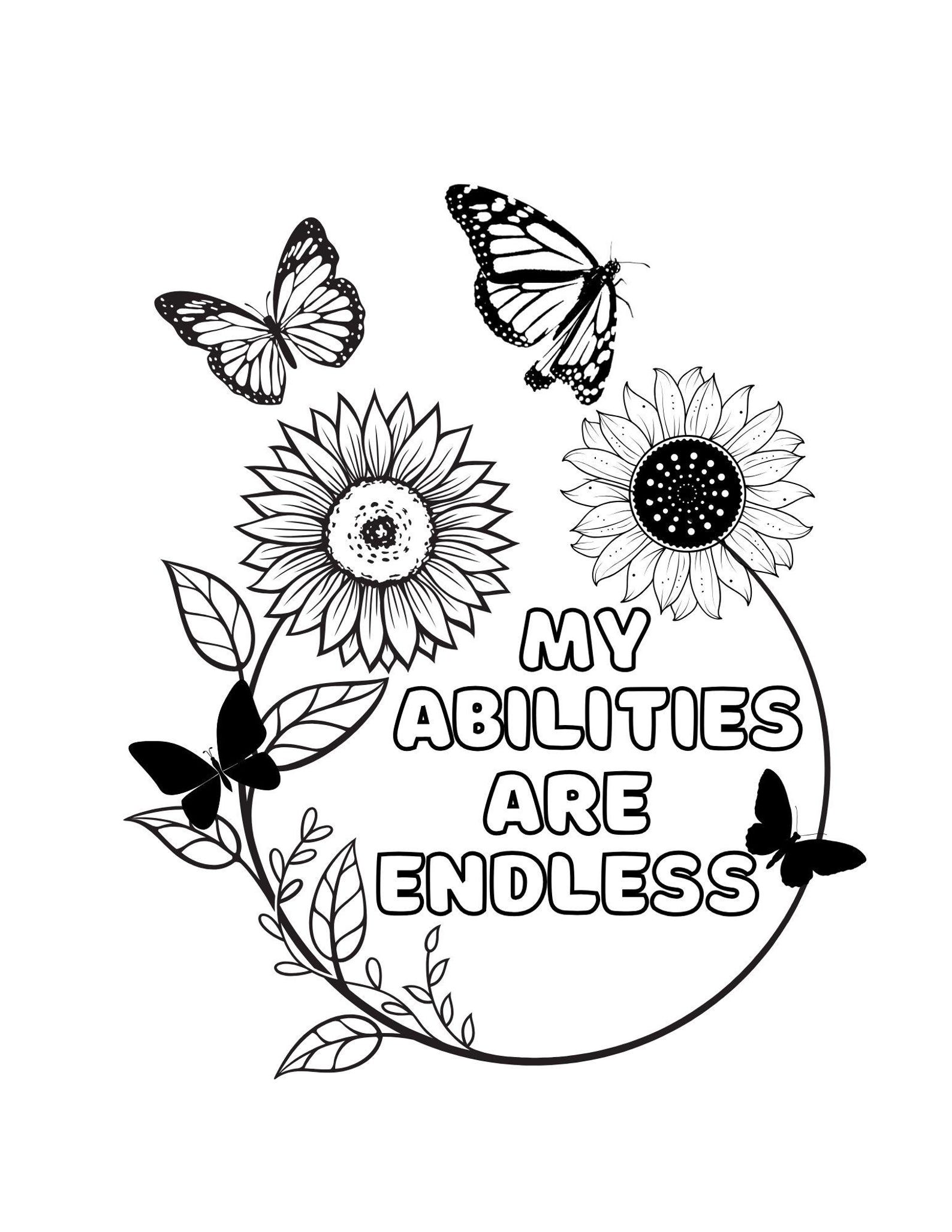 My Abilities Are Endless Coloring Book Page - Etsy