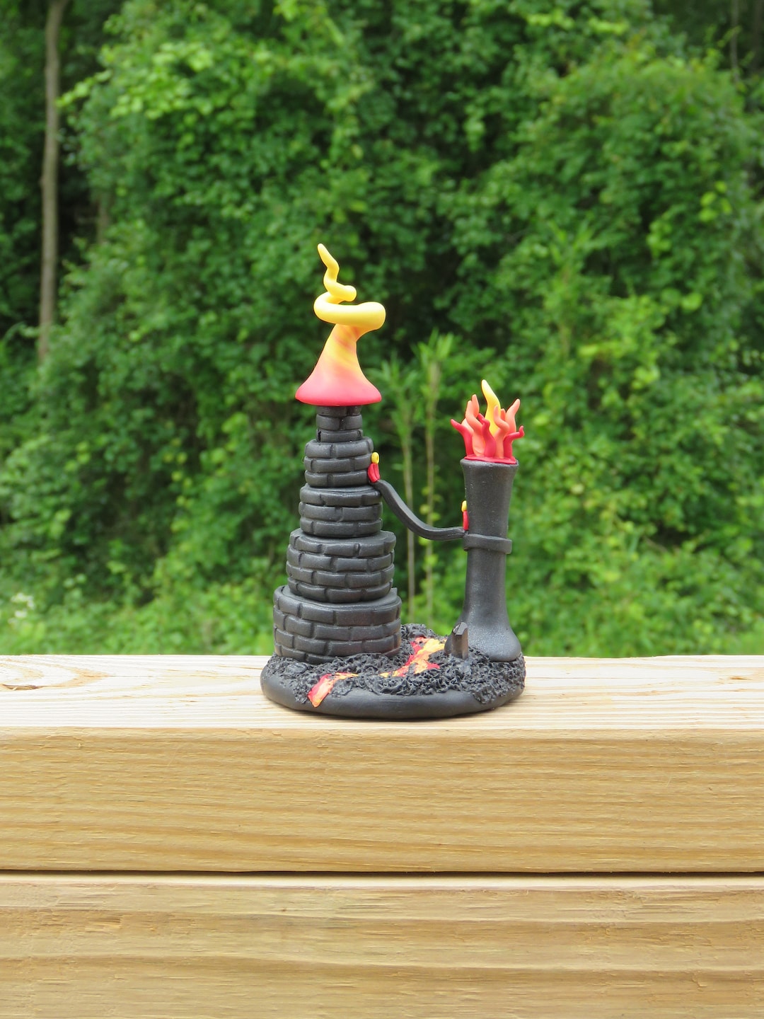 Miniature Black Tower With Crystals ~ Tiny Tower Crystal Castle ~ Mini ...