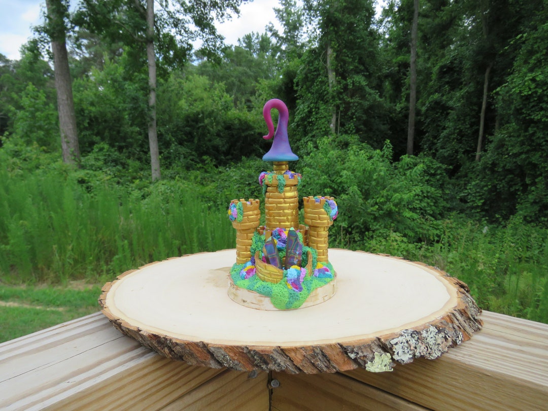 Charming Miniature Fantasy Castle With Rainbow Crystals ~ Tiny Rainbow ...