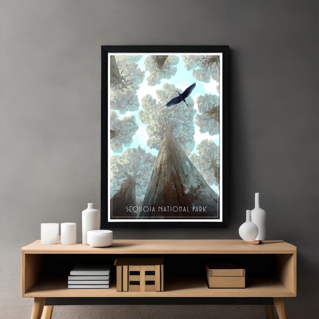 Sequoia National Park Poster, California Poster, Sequoia National Park ...