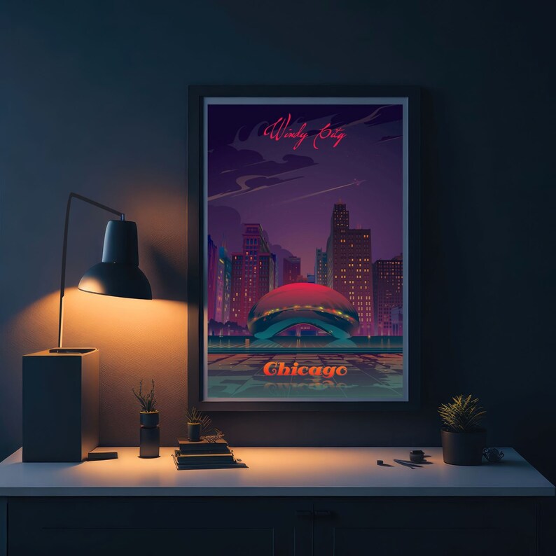 Chicago Poster, Chicago Print, Chicago Illinois Poster, Chicago ...