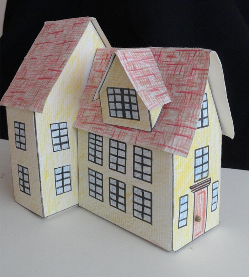 Massachusetts House Paper House Pattern and Instructions Digital ...