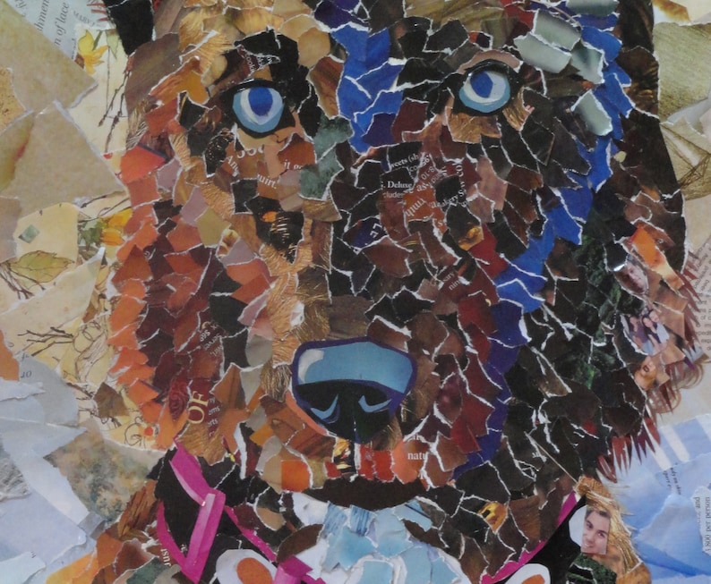 Unique Custom Pet Portrait Collage on Paper - Etsy