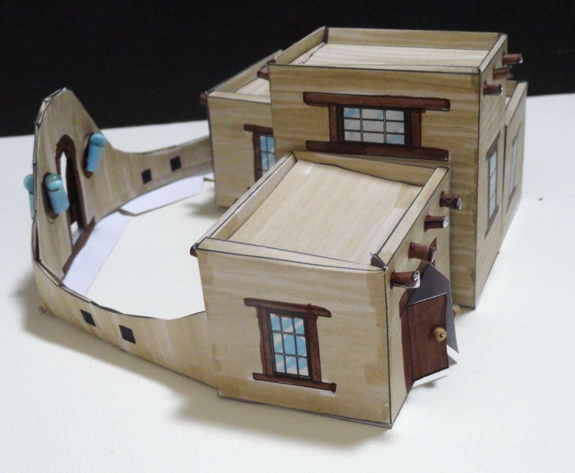 Utah Adobe House Paper House Pattern and Instructions Digital Download ...