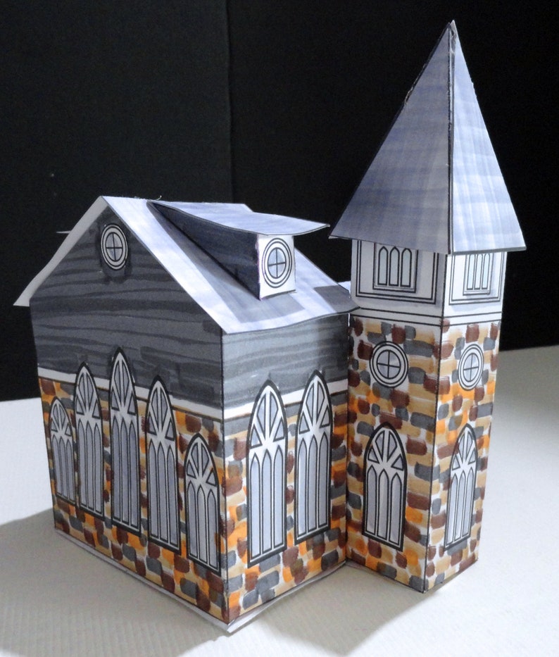 Virginia Church Paper House Pattern and Instructions Digital Download ...