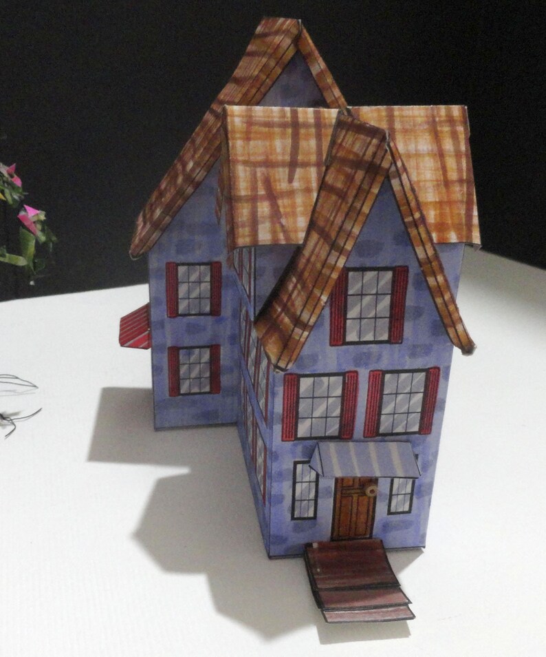 Massachusetts House Paper House Pattern and Instructions Digital ...