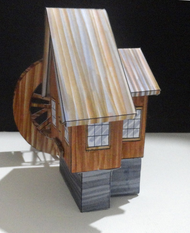 Colorado Water Wheel Mill Paper House Pattern and Instructions Digital ...