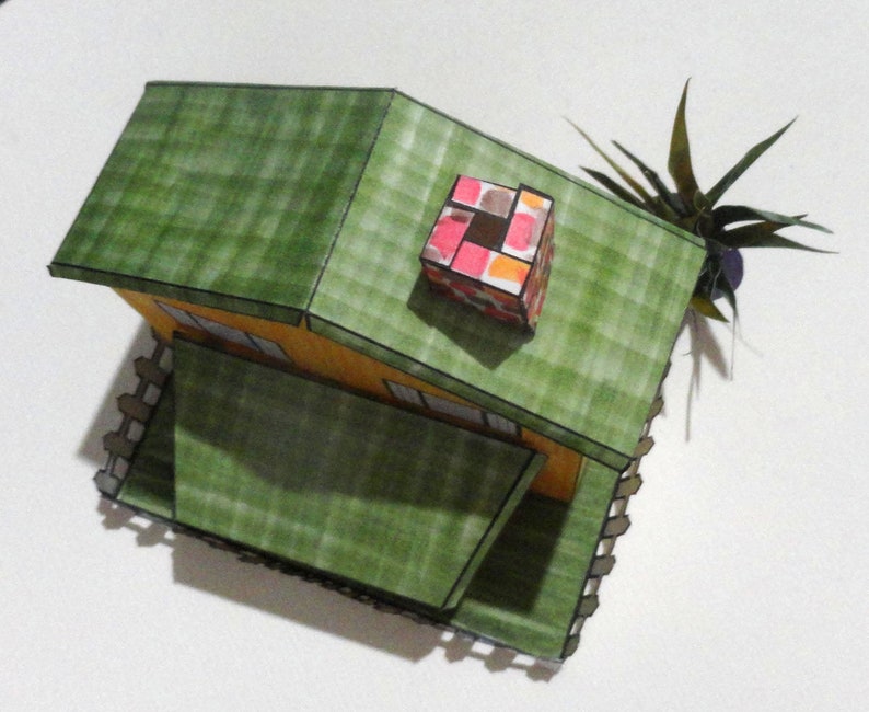 Iowa House Paper House Pattern and Instructions Digital Download - Etsy