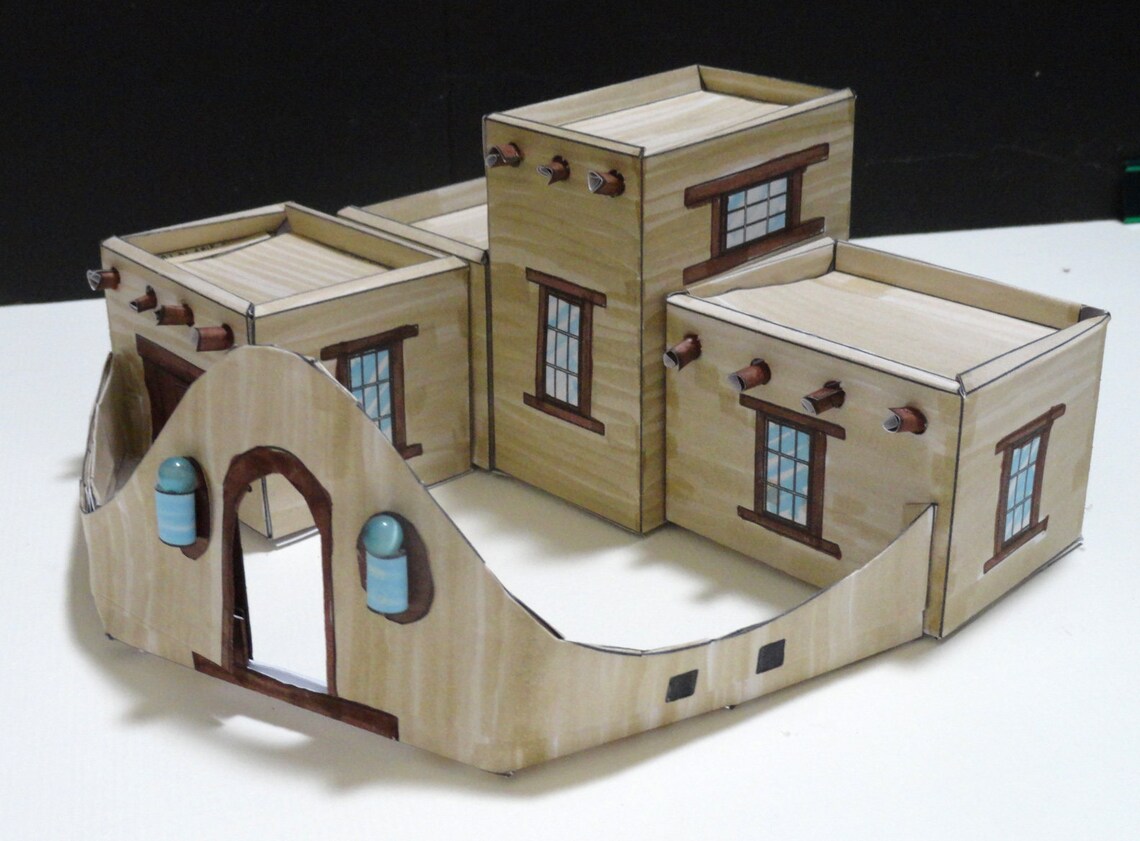 Utah Adobe House Paper House Pattern and Instructions Digital Download ...