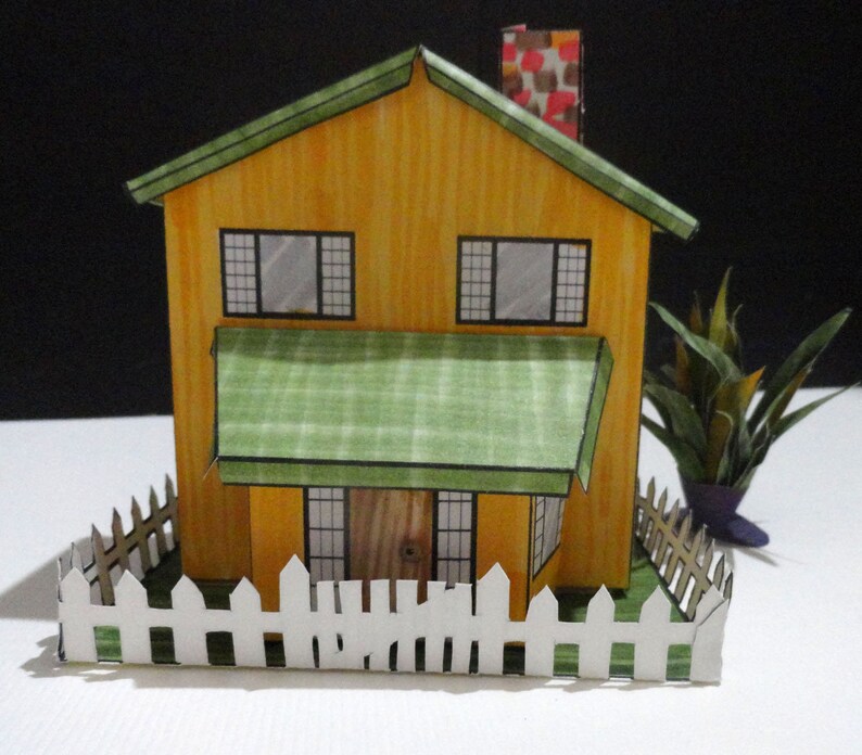 Iowa House Paper House Pattern and Instructions Digital Download - Etsy