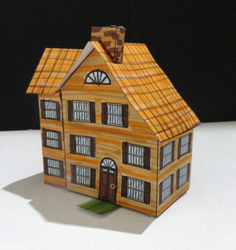 Idaho Farmhouse Paper House Pattern and Instructions Digital Download ...