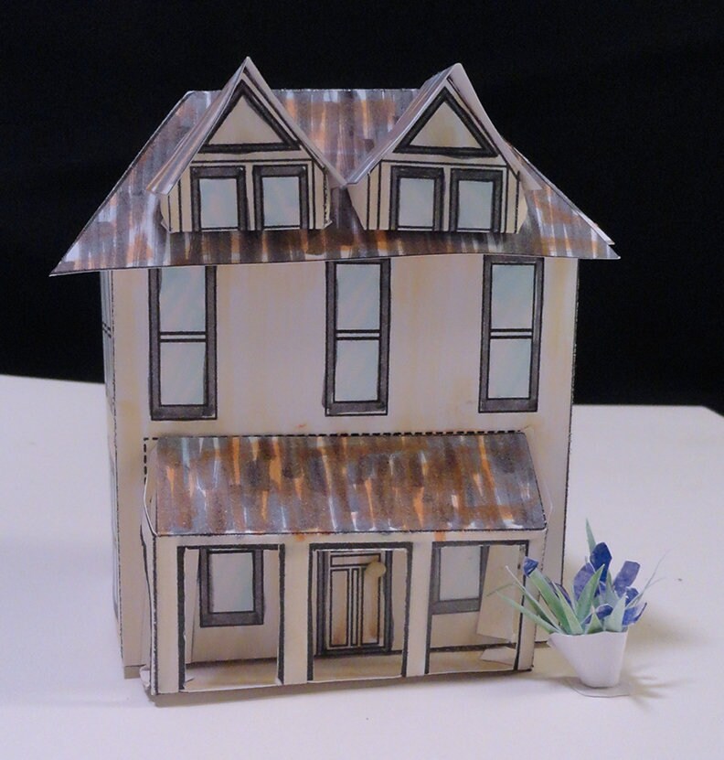 Connecticut Victorian Gothic House Paper House Pattern and Instructions ...