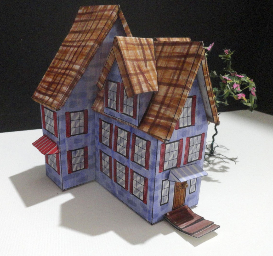 Massachusetts House Paper House Pattern and Instructions Digital ...