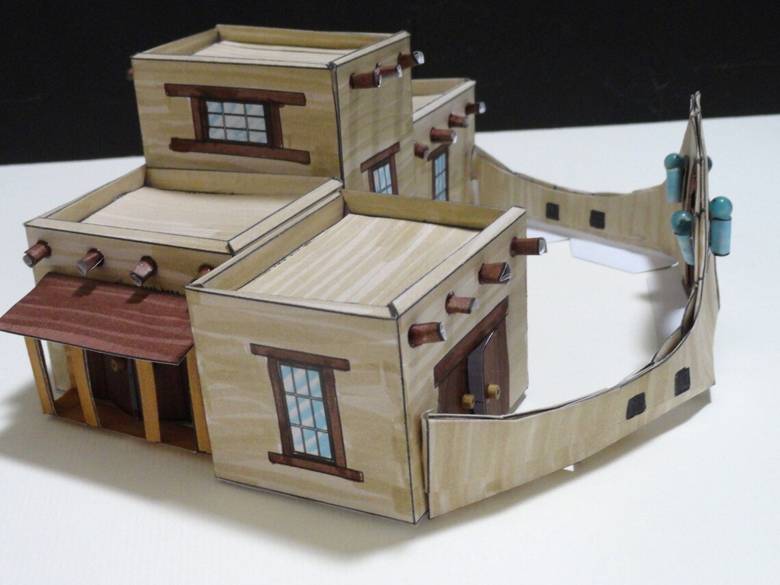 Utah Adobe House Paper House Pattern and Instructions Digital Download ...