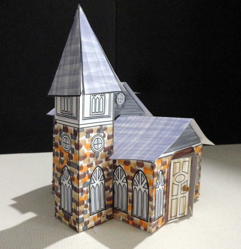 Virginia Church Paper House Pattern and Instructions Digital Download ...