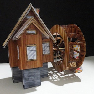 Colorado Water Wheel Mill Paper House Pattern and Instructions Digital ...