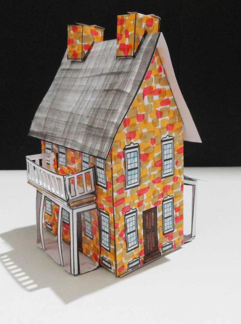 Missouri Farmhouse Paper House Pattern and Instructions Digital ...
