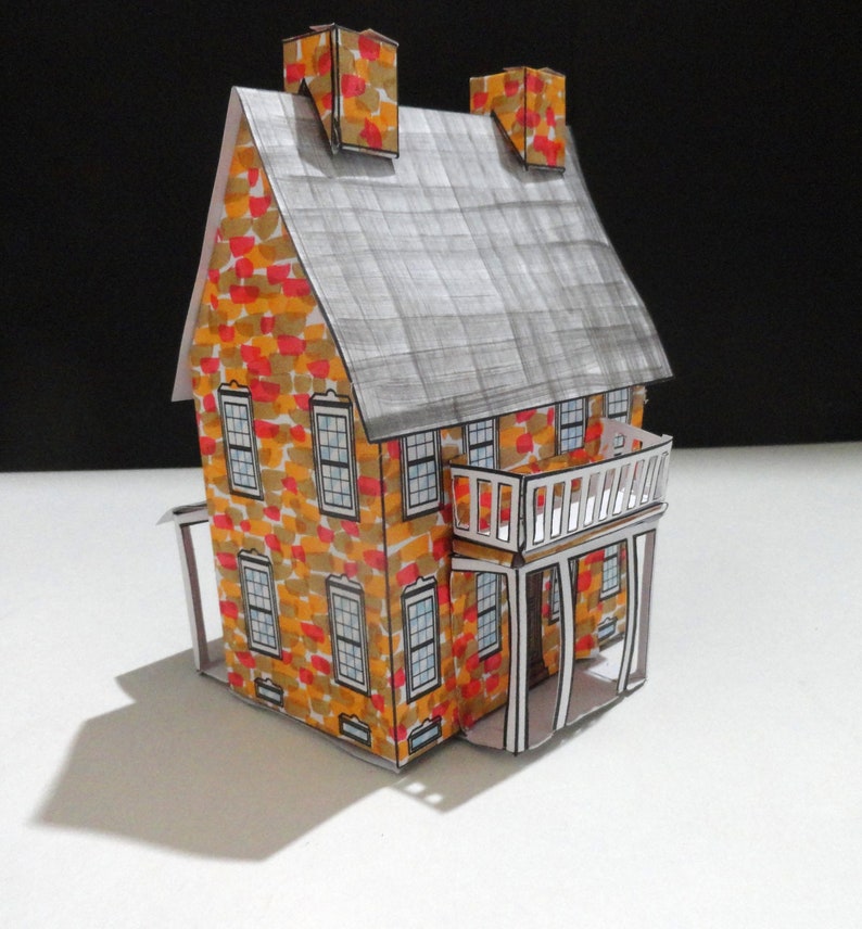 Missouri Farmhouse Paper House Pattern and Instructions Digital ...