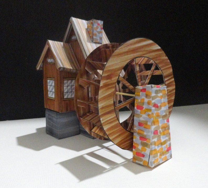 Colorado Water Wheel Mill Paper House Pattern and Instructions Digital ...