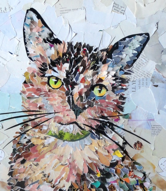 Unique Custom Pet Portrait Collage on Paper - Etsy