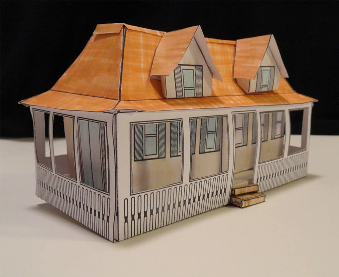 Florida Plantation House Paper House Pattern and Instructions Digital ...