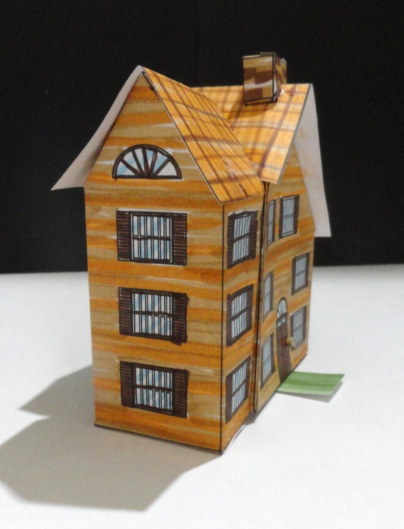 Idaho Farmhouse Paper House Pattern and Instructions Digital Download ...