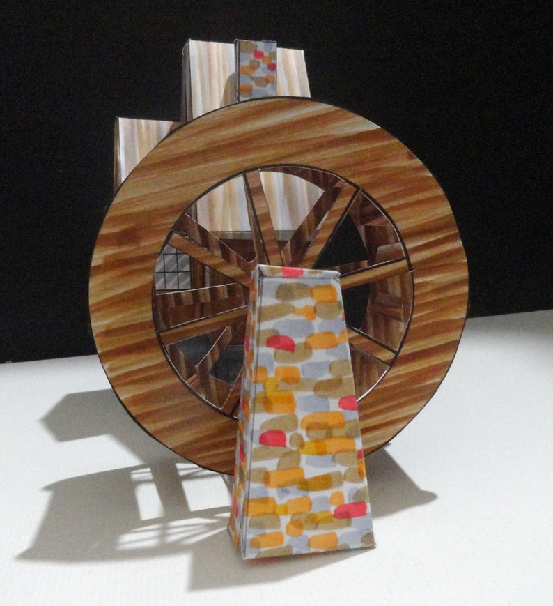 Colorado Water Wheel Mill Paper House Pattern and Instructions Digital ...