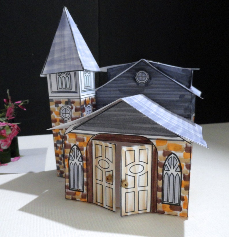 Virginia Church Paper House Pattern and Instructions Digital Download ...