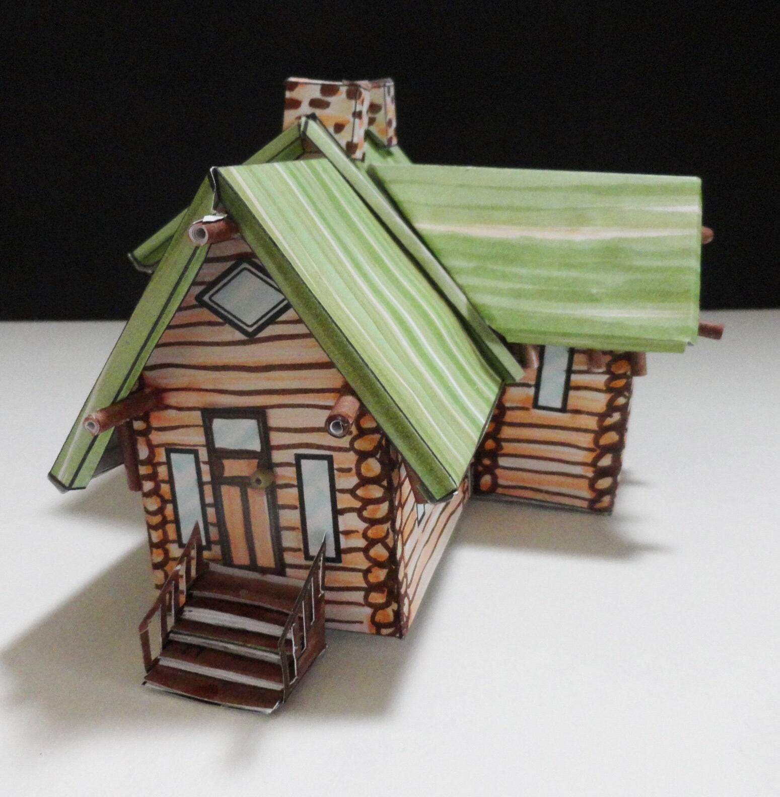 Montana Log House Paper House Pattern and Instructions Digital - Etsy