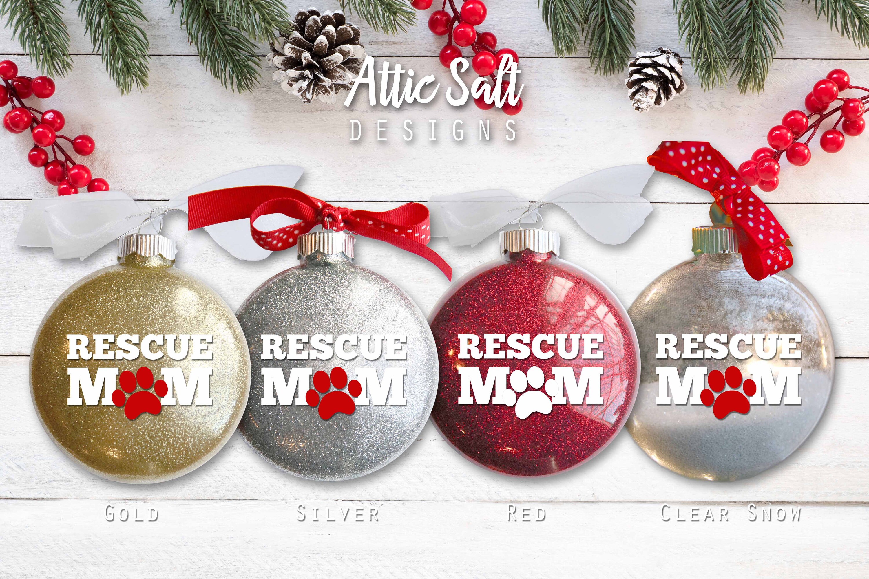 Rescue Mom | Rescue Dad | Rescue Family | Personalized Ornament - Etsy