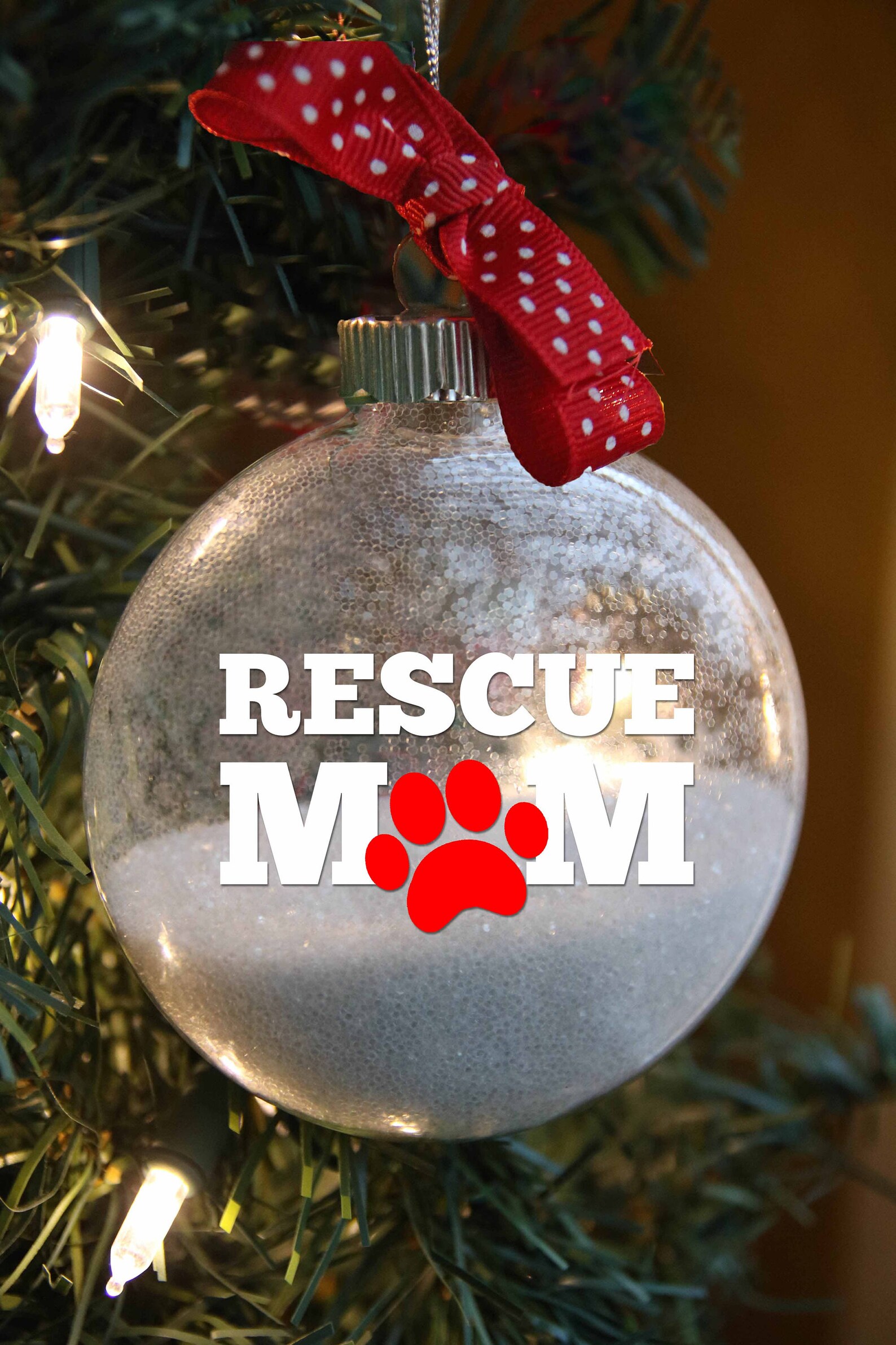 Rescue Mom | Rescue Dad | Rescue Family | Personalized Ornament - Etsy