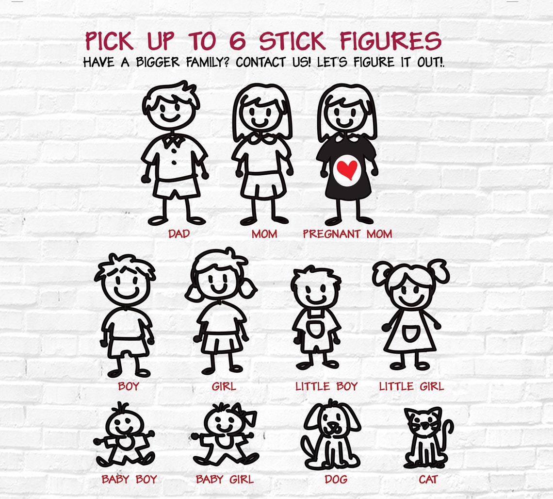 Stick Family Personalized Ornament | Christmas Tree Decoration ...