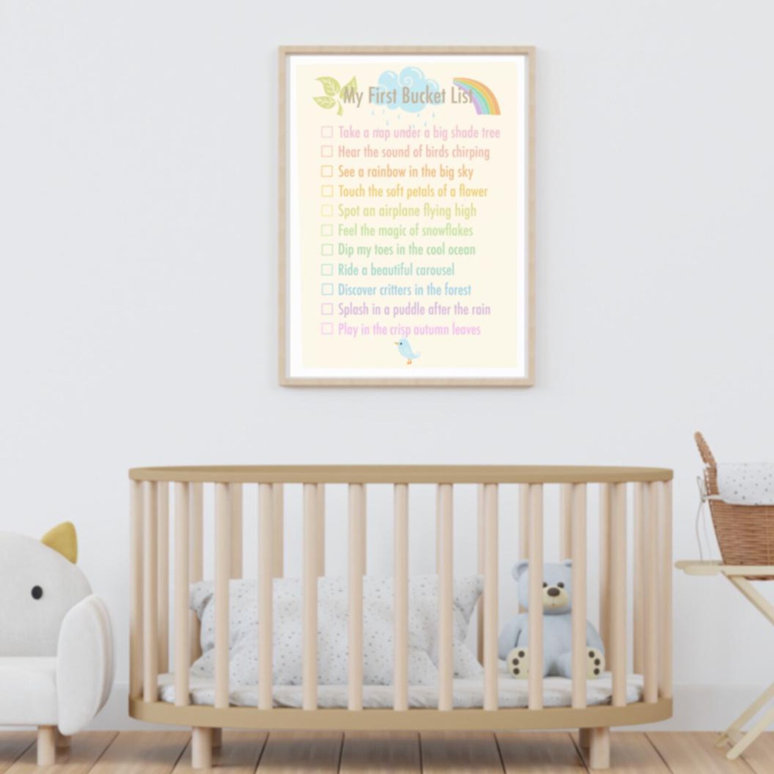Baby's First Bucket List Printable | Sweet Nursery Wall Art for Baby ...