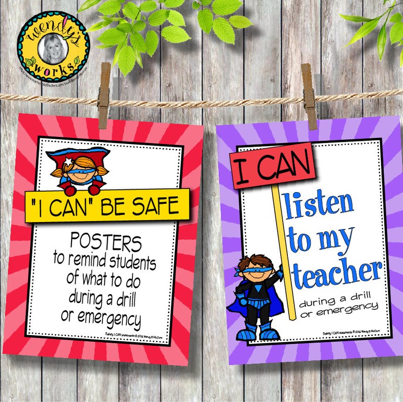 Classroom Safety Posters I Can Statements Common Core | Etsy
