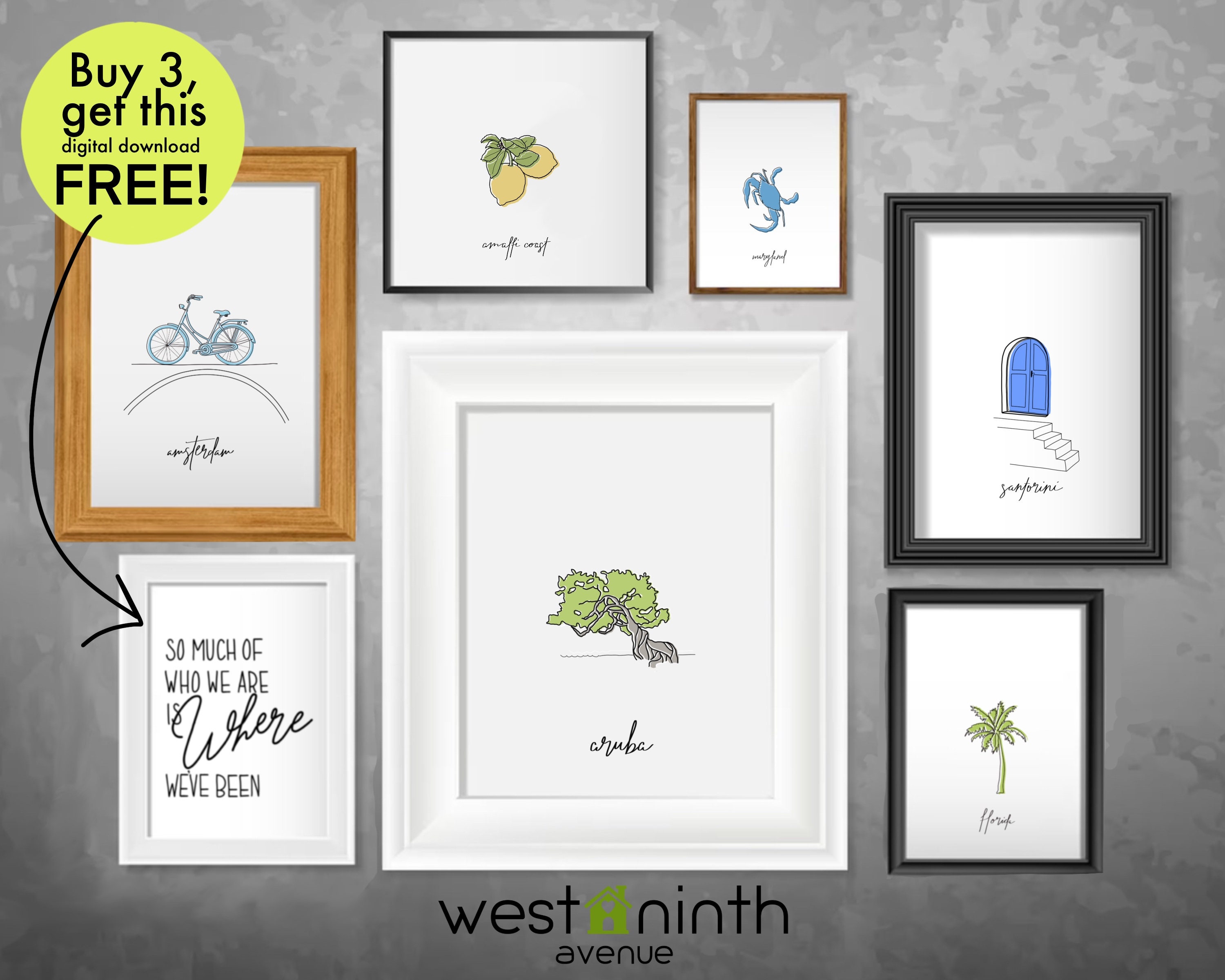 Aruba Art Print Divi Divi Tree Art Print Travel Caribbean Gift ...