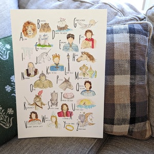 Chronicles of Narnia A-Z Watercolor Poster - Etsy